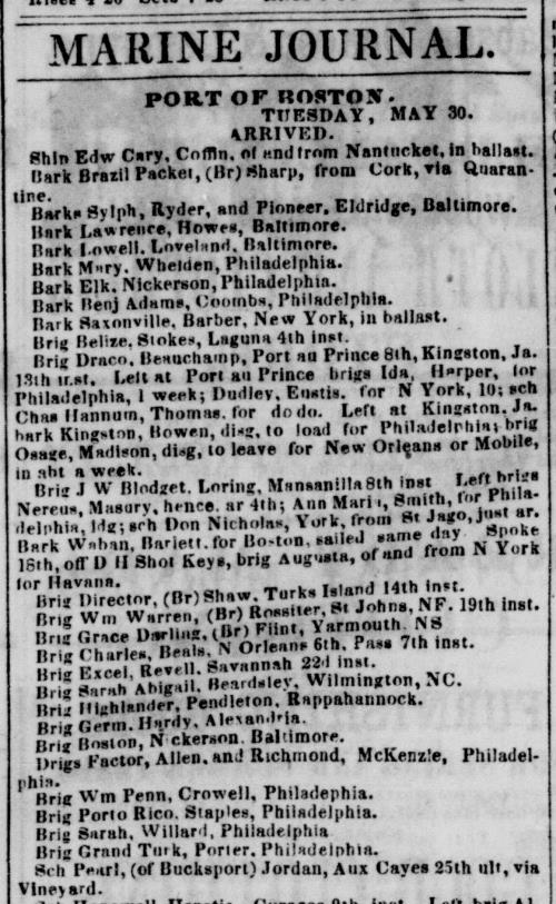 Passenger-Lists-May-31-1848-1173590 | NewspaperArchive®